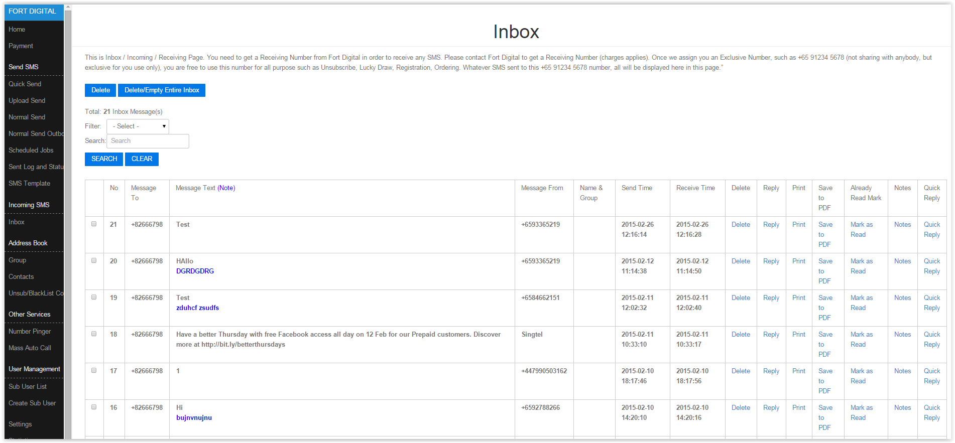 SMS Services (Web+API) All Purposes – Fort Digital Pte Ltd – SMS, OTP ...