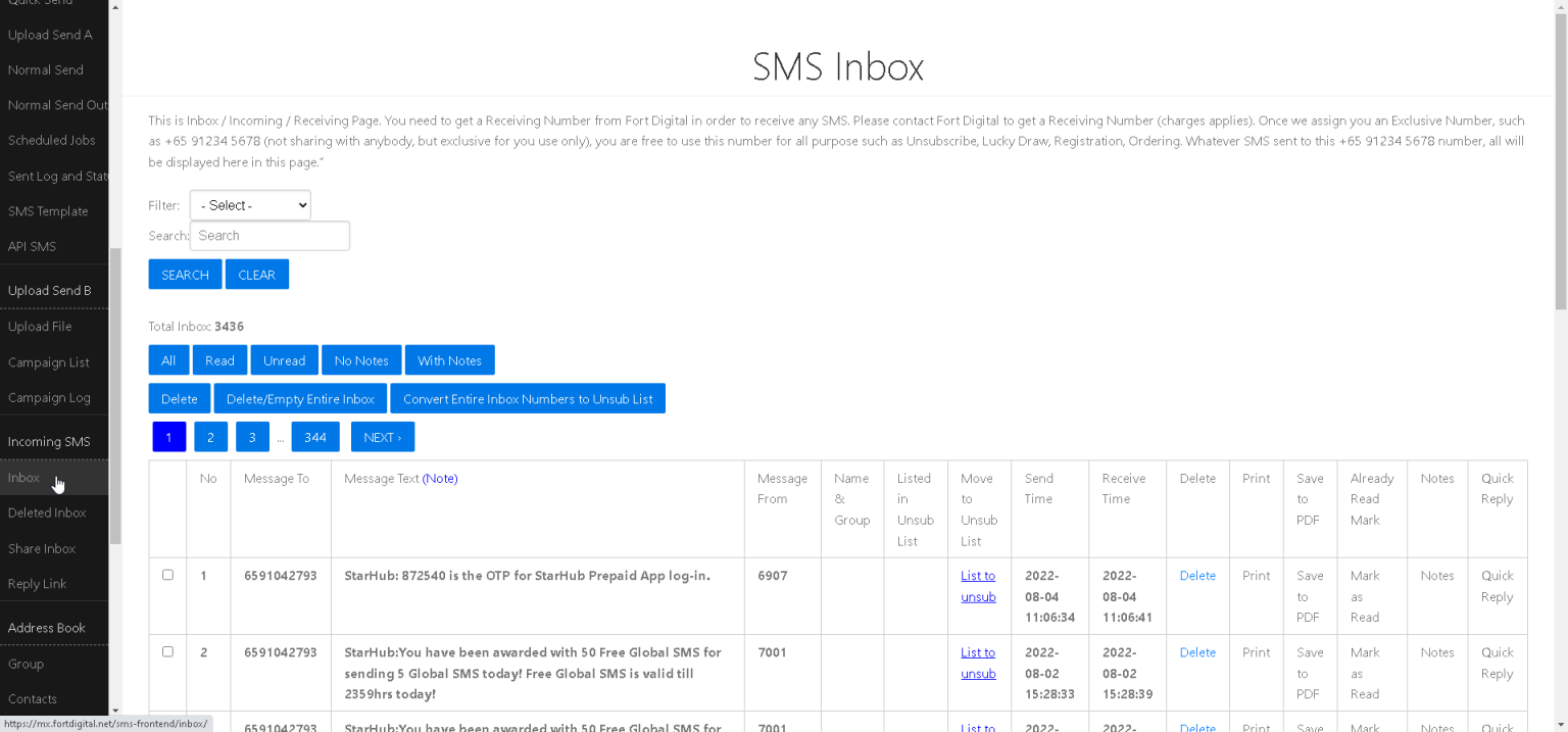 SMS Services (Web+API) All Purposes – Fort Digital Pte Ltd – SMS, OTP ...